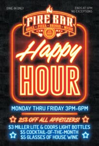 Happenings | Events at Fire Bar & Grill